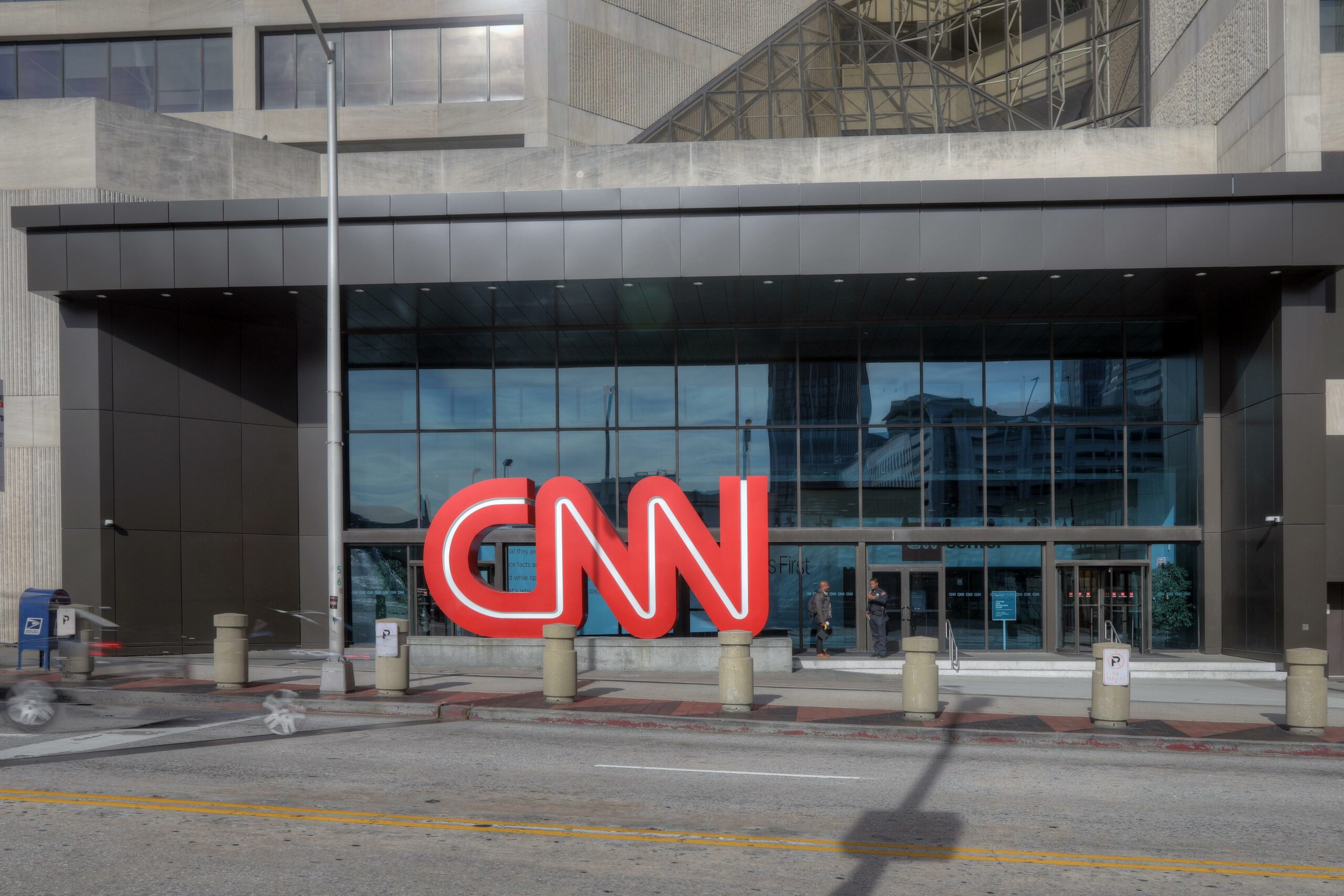 Atlanta, Georgia/united States- January 8, 2020: A Sign At Cnn Center ...